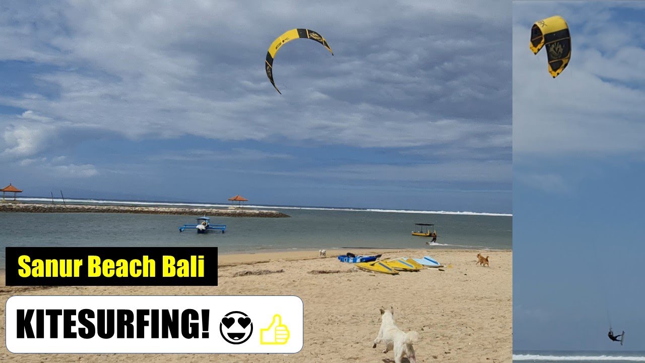 KITESURFING AT SANUR BEACH BALI | AWESOME SHOW OFF!! - YouTube