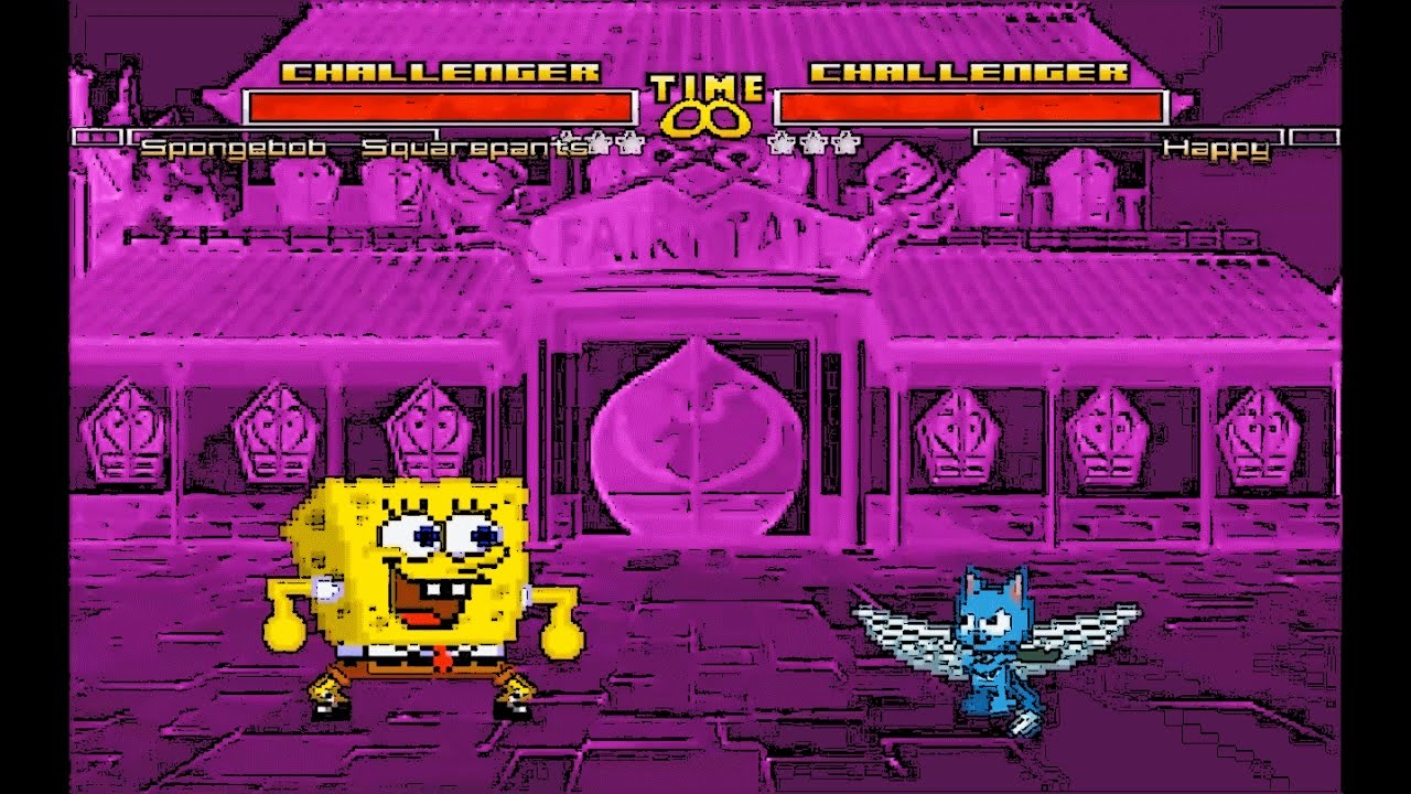 Mugen : Spongebob Squarepants Vs Happy (Fairy Tail) (Request) - YouTube