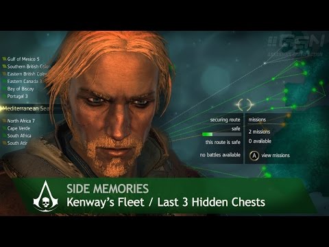 Assassin's Creed 4: Black Flag - Side Memories - Kenway's Fleet & Last 3 Hidden chests