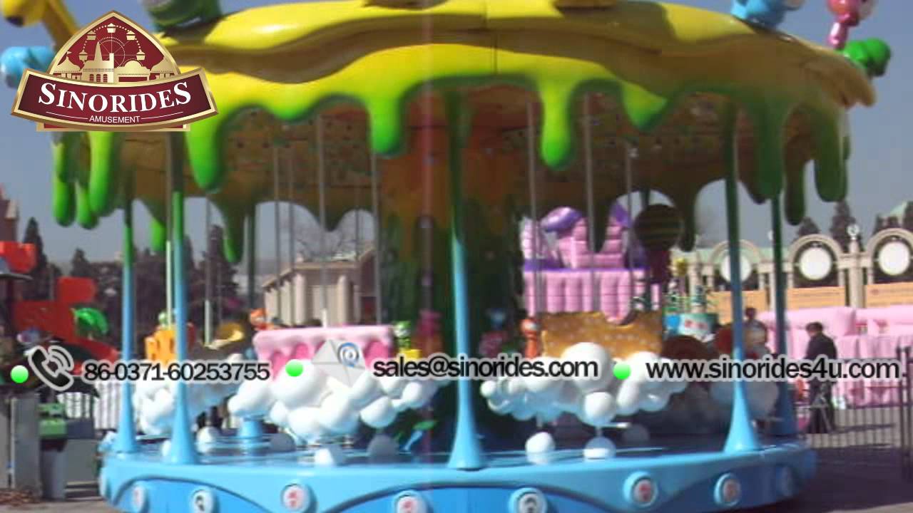 Candy Carousel Amusement Park Rides - YouTube