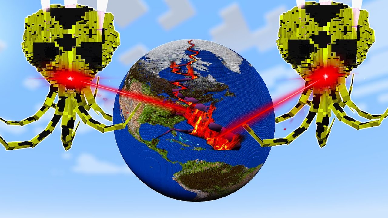 Nuclear Wither Storm vs Mega Earth! TOTAL Destruction on Minecraft! # ...