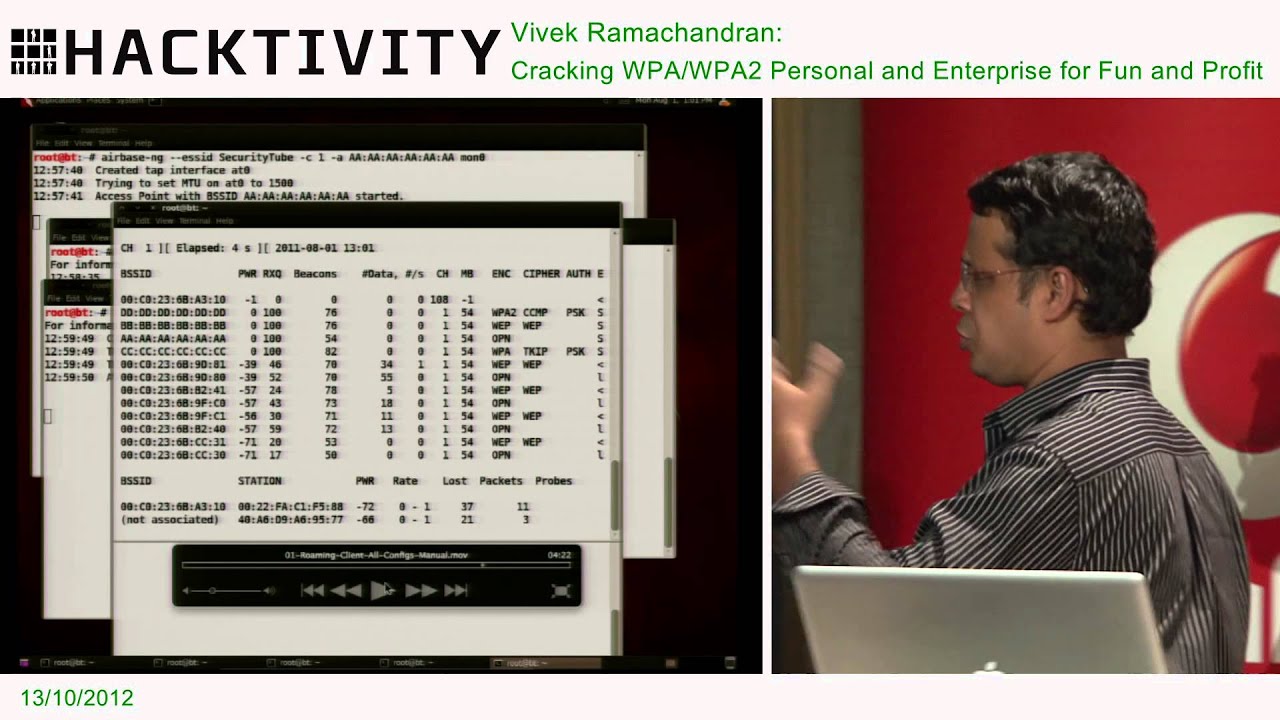 Hacktivity 2012 - Vivek Ramachandran - Cracking WPA/WPA2 Personal and Enterprise for Fun and ...