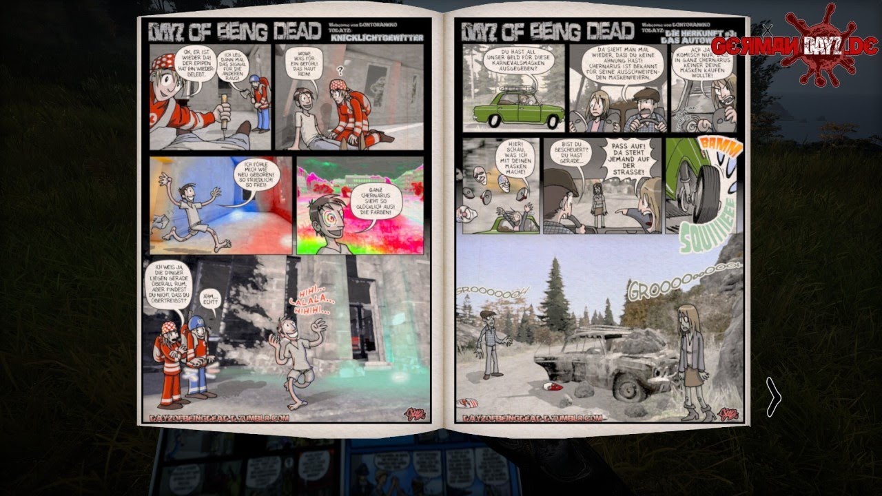 GermanDayZ - readable Books, Flyers and Comics in DayZ - YouTube
