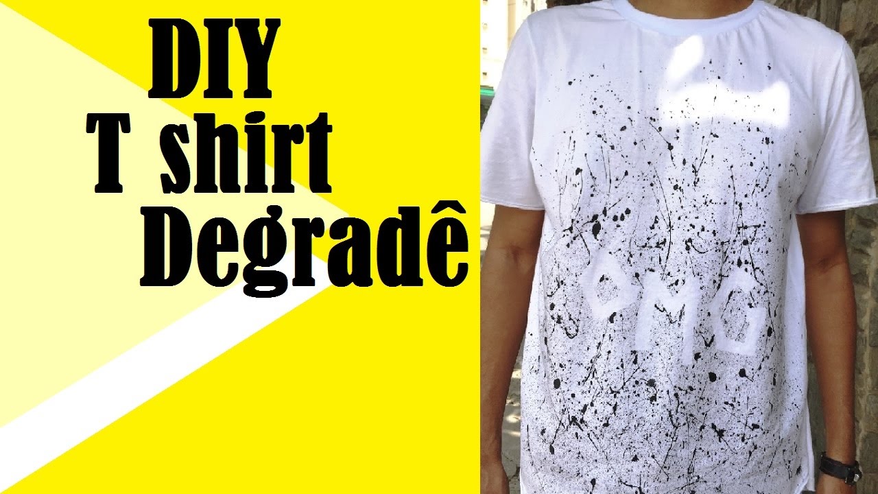 DIY: Camisa Degradê Salpiscada - YouTube