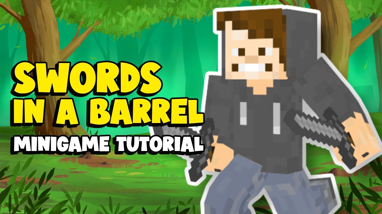 How to Build and Play Minecraft's "Swords In A Barrel" minigame - YouTube