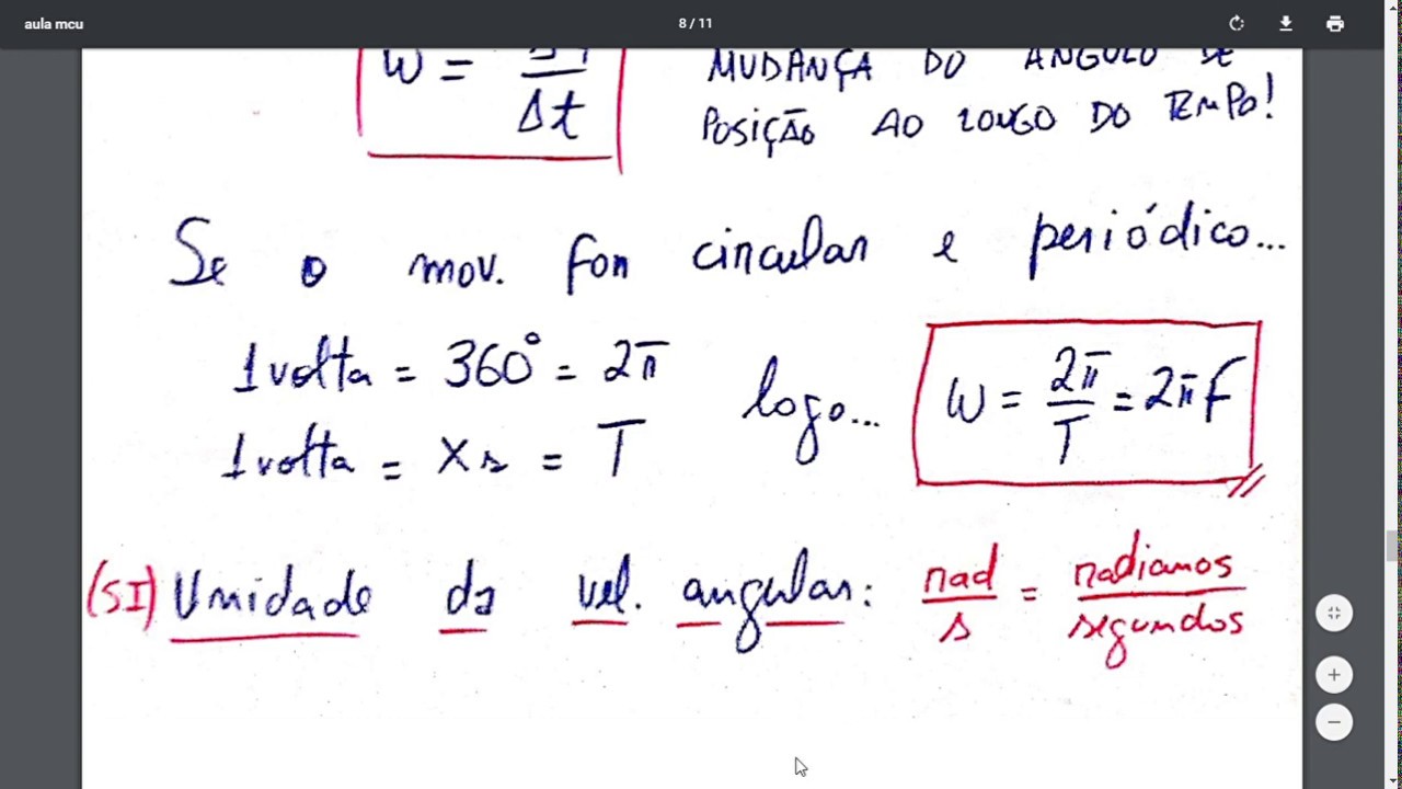 Aula 7.2 - Movimento Circular (Velocidade Angular) - YouTube