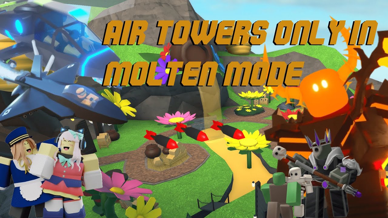 Air towers only in Molten mode (with farm, DJ, commander) || Tower ...