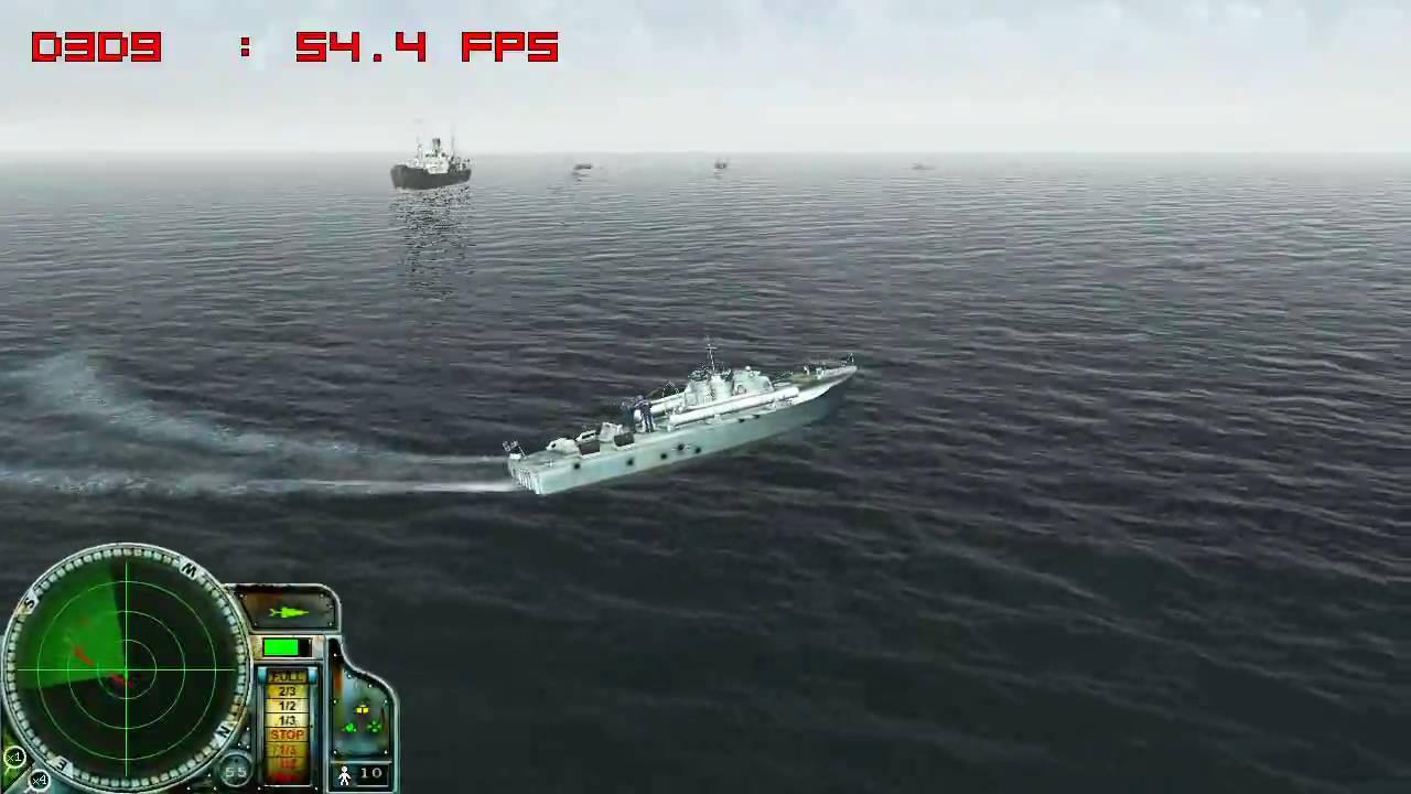 PT-Boats - PC gameplay - 1st training mission - Recorded on a 3870 at ...