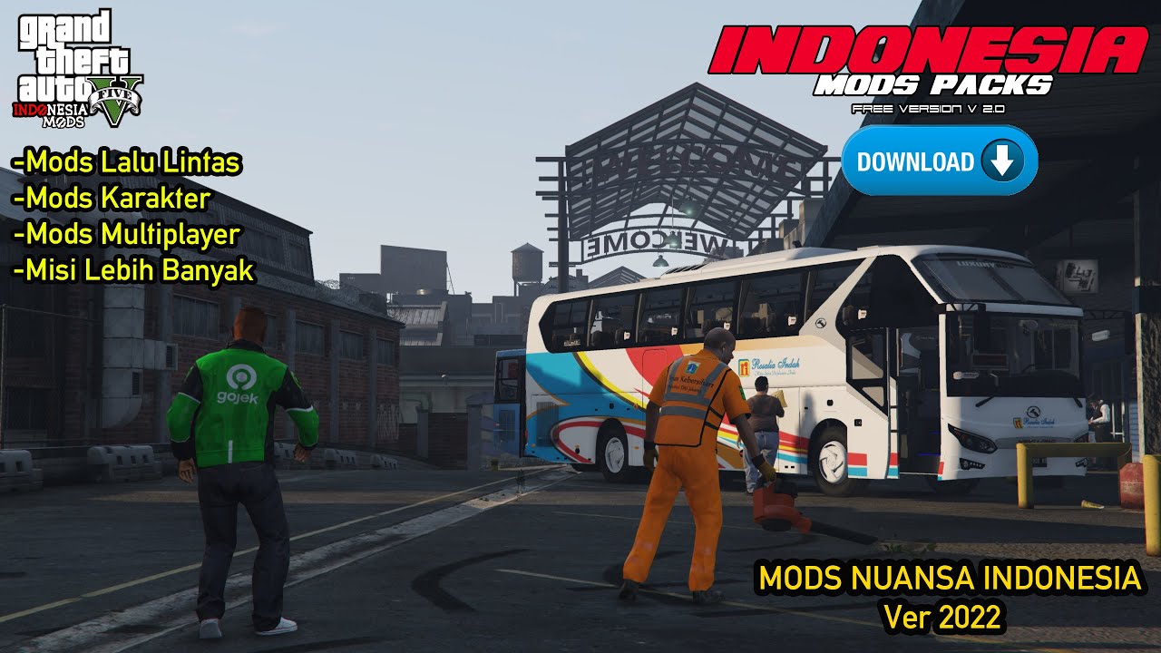 GTA V Indonesia Mods Pack Ver 2.0 Versi Gratis - YouTube