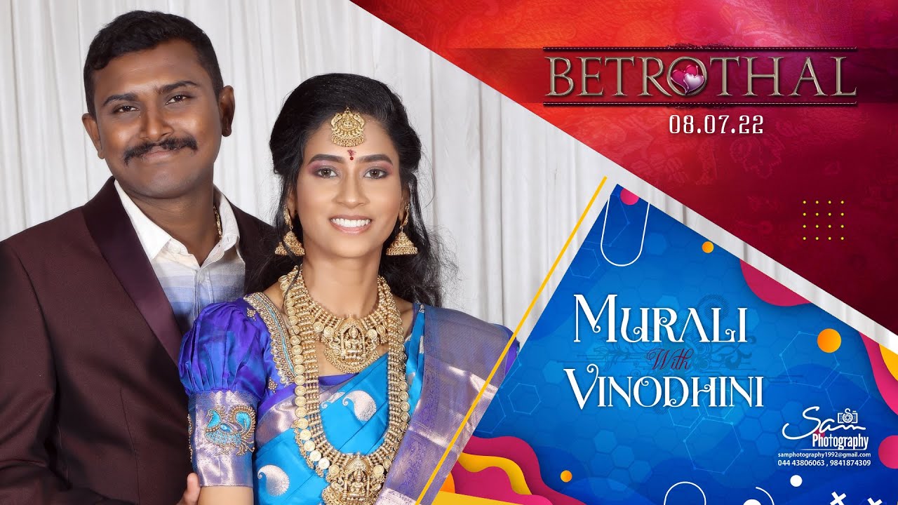 Engagement MURALI & VINODHINI :: 08.07.2022 :: Sam Photography - YouTube