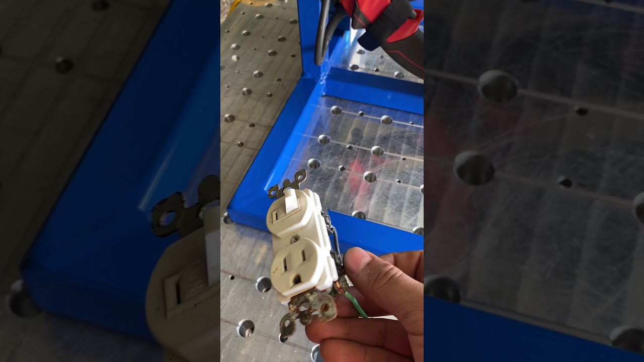 Bauer portable band saw stand measurements and wiring for switch - YouTube