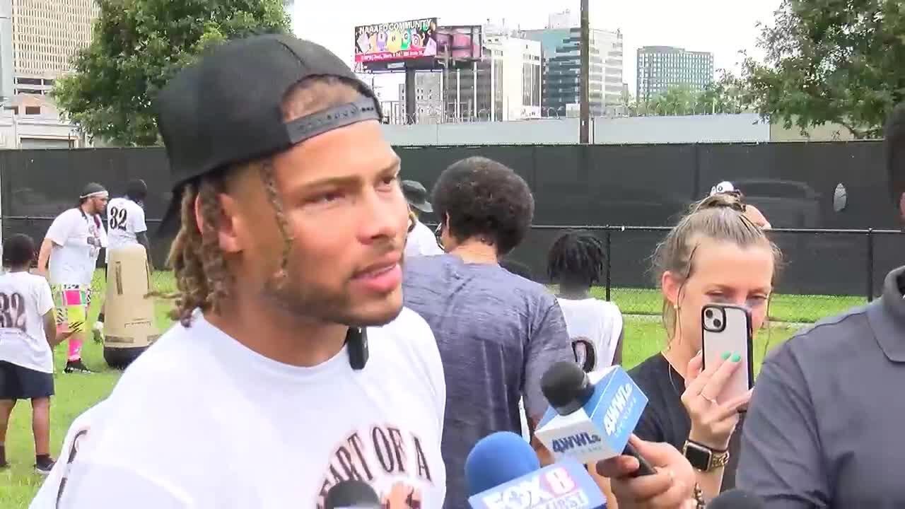 Tyrann Mathieu's Jamboree brings drills, fun and school supplies to 300 ...