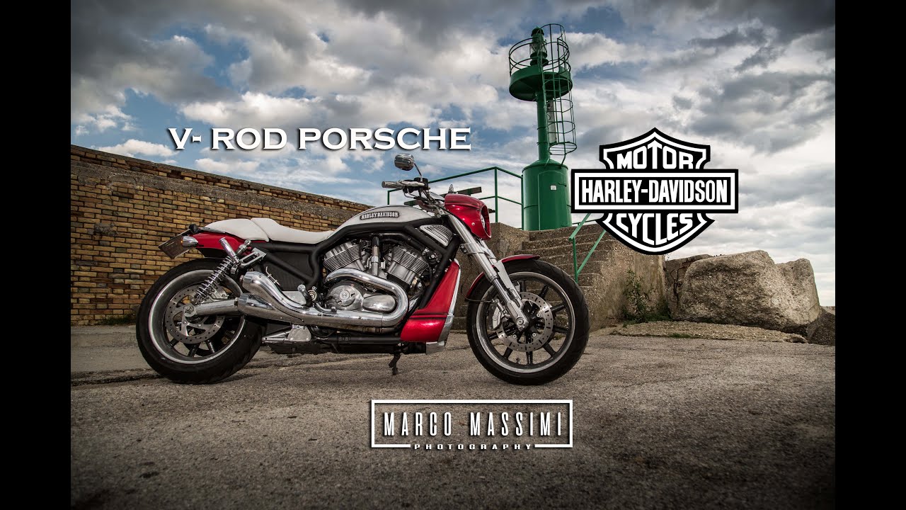 Harley Davidson V-rod Porsche shooting al porto - YouTube