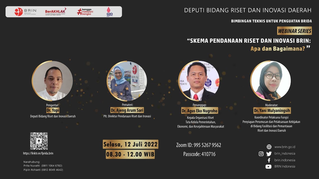 Skema Pendanaan Riset dan Inovasi BRIN: Apa dan Bagaimana? | Webinar ...