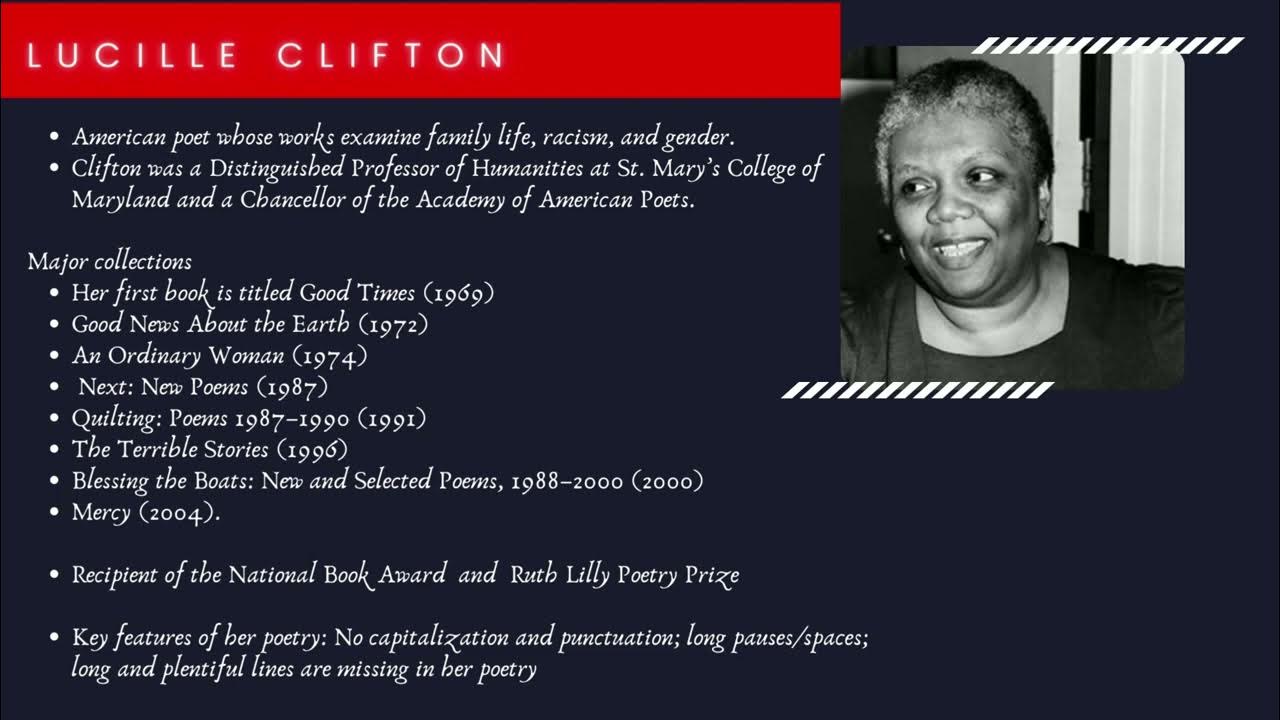Poem in praise of menstruation - Lucille Clifton - YouTube