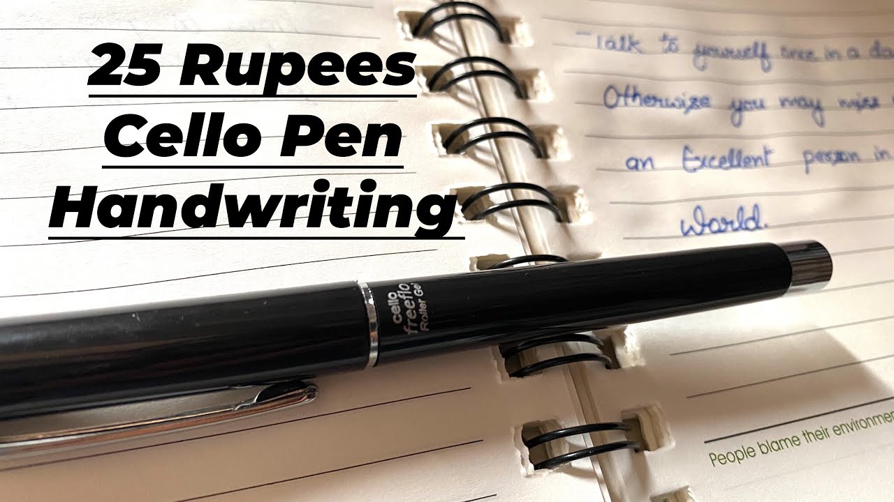 25 Rupees Cello Gel Pen Handwriting | @Awesome_Handwriting95 - YouTube