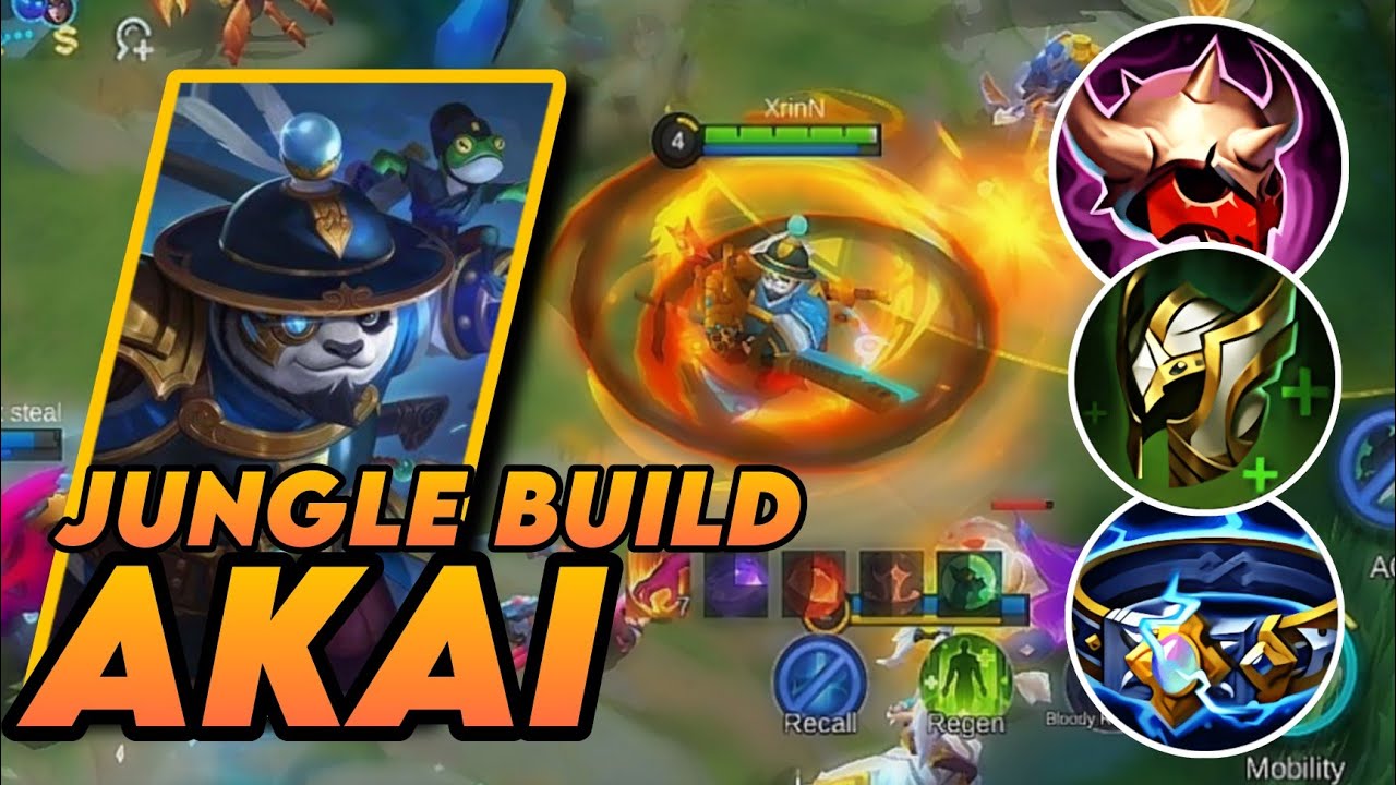 AKAI TOP JUNGLE BUILD | GAMEPLAY AKAI MLBB | AKAI BEST BUILD - YouTube