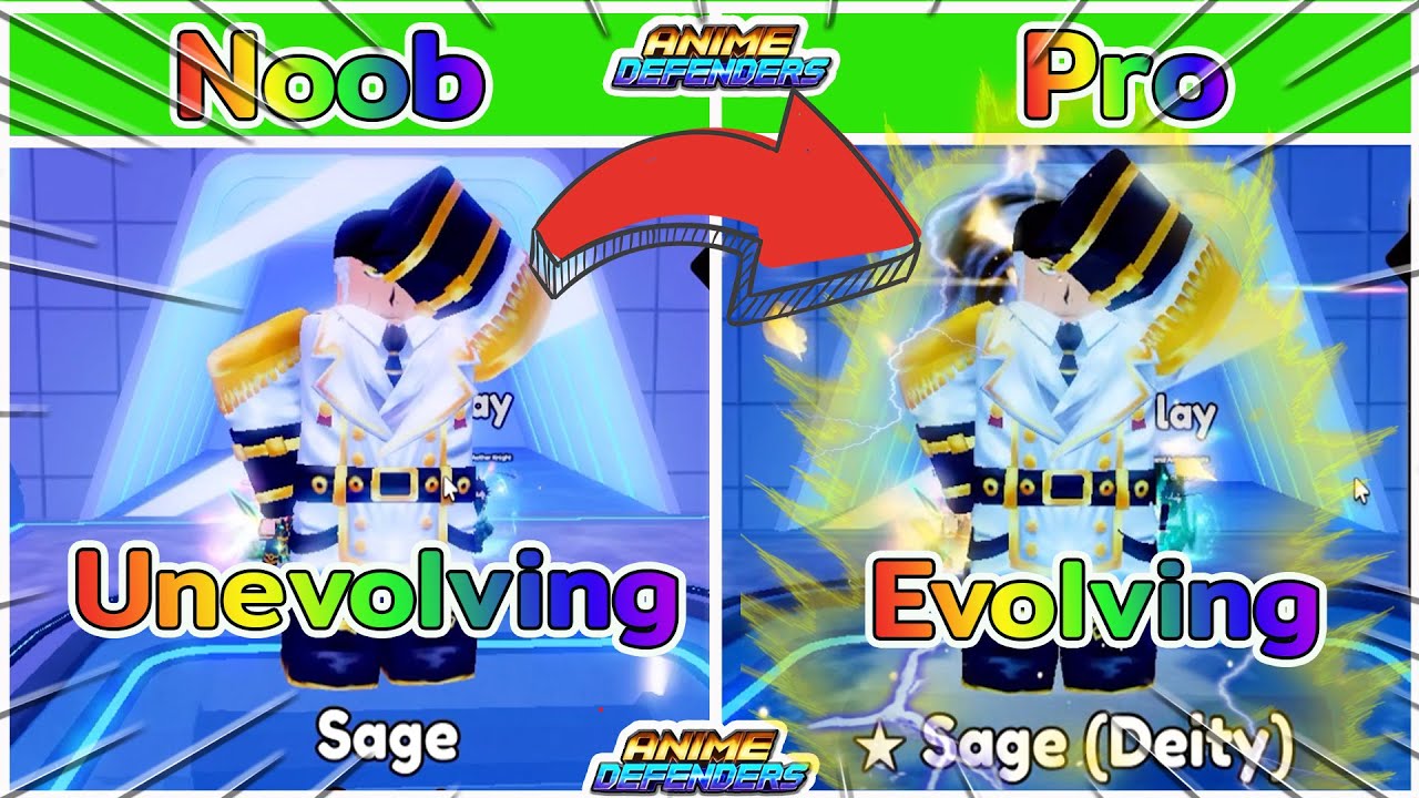Showcase Noob to Pro Secret Sage Evo | Sage (Deity) | Anime Defenders ...