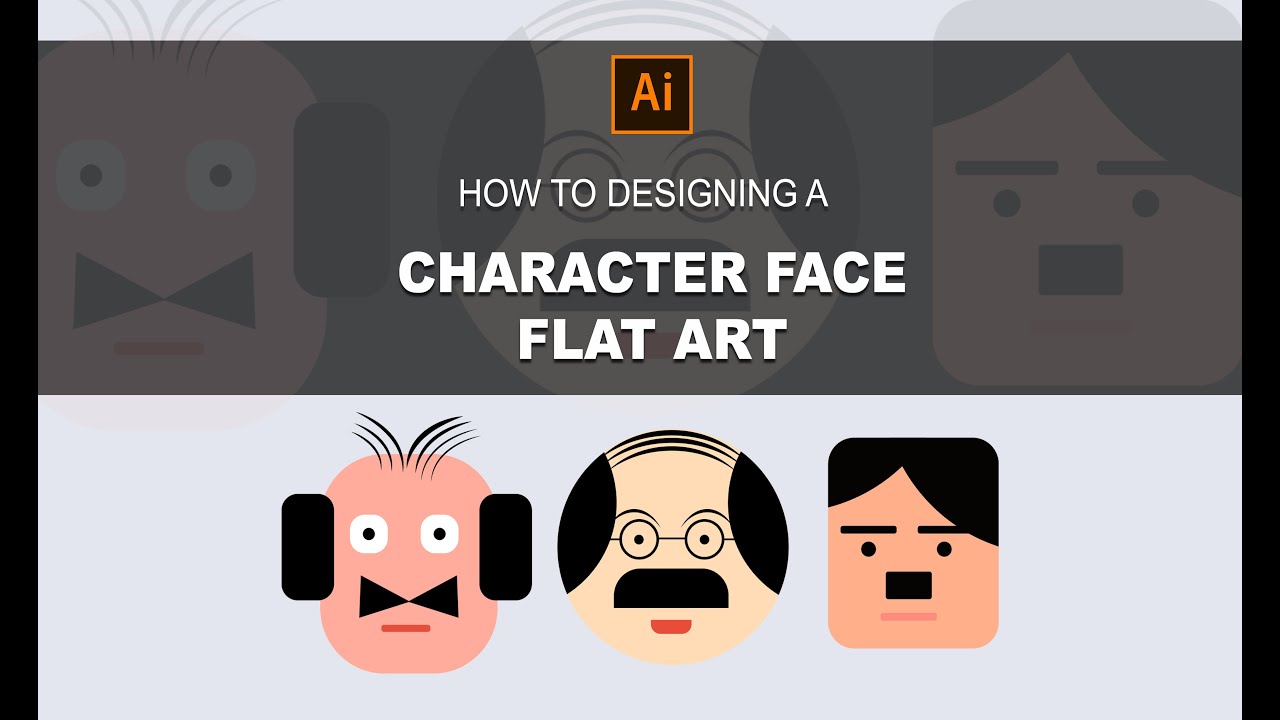 Character Face Flat Art - illustrator - YouTube