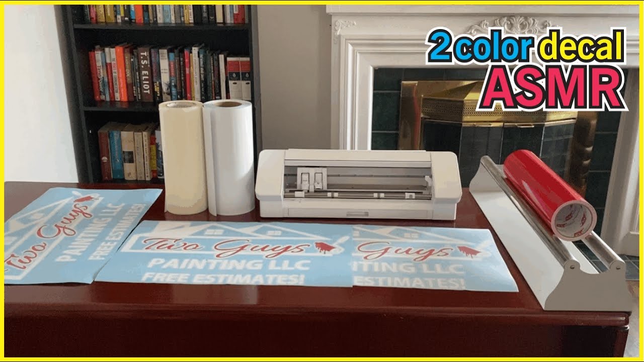 Making a 2 color vinyl decal - YouTube