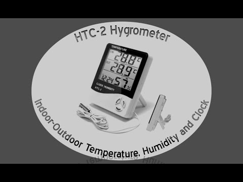 HTC-2 Temperature Humidity Digital Hygrometer with Alarm Clock ...