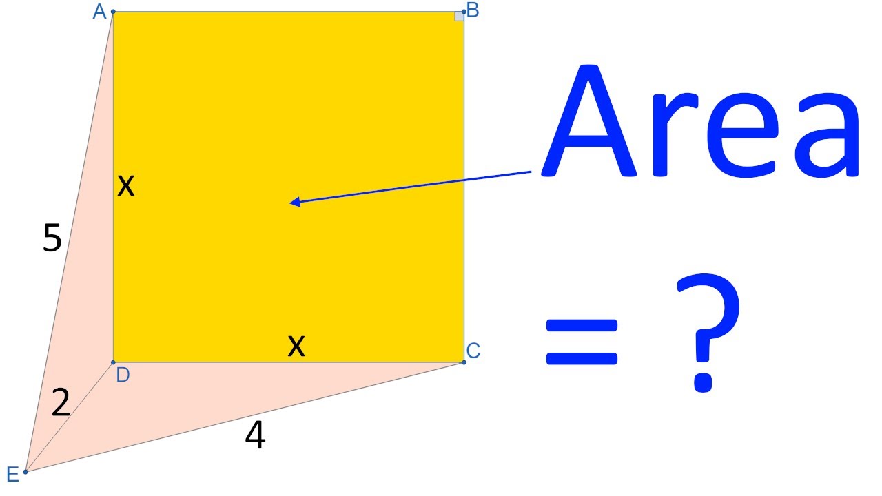 Area of square = ? - YouTube