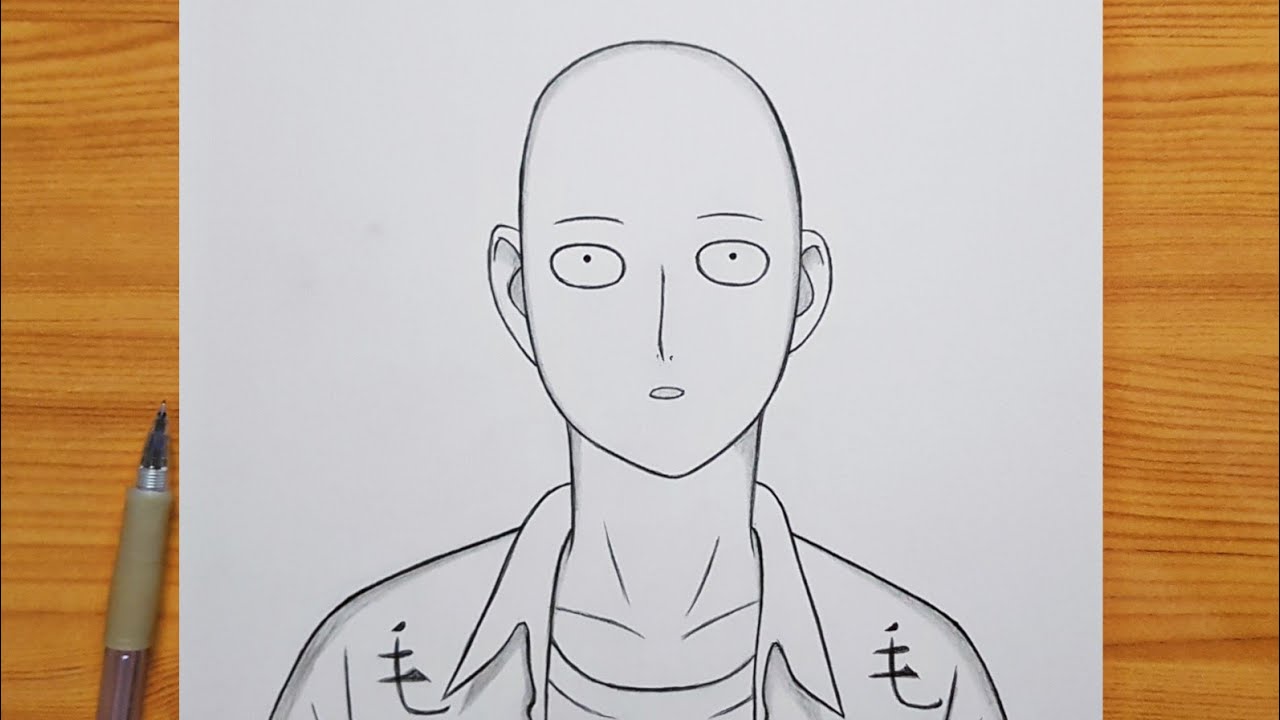 How to draw Saitama - One-Punch Man | Saitama step by step | Easy anime ...