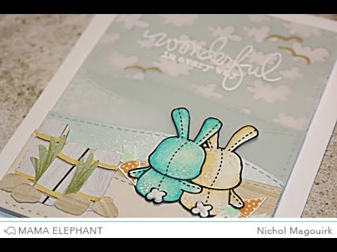 Mama Elephant | April Photo Challenge Card "Beach Bunnies" - YouTube