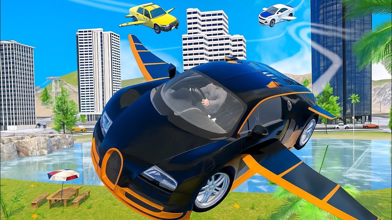 Flying Car Simulator 🚘 ️ | Extreme Car Flying Gameplay - YouTube