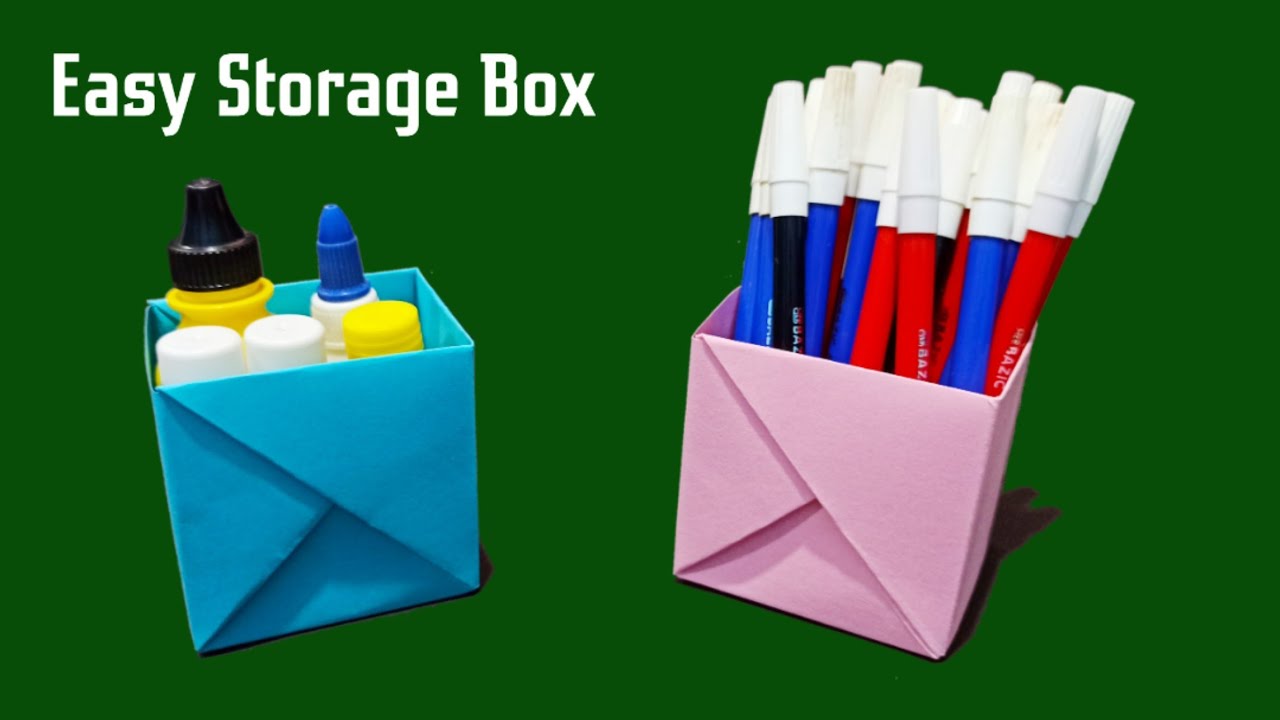 Kotak penyimpanan sederhana dari karton - Easy Storage Box - YouTube