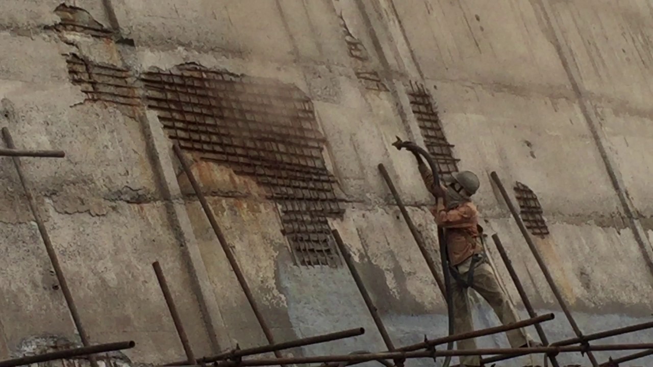 Sandblasting of Natural Draught Cooling Tower (NDCT) Ring beam at NTPC ...