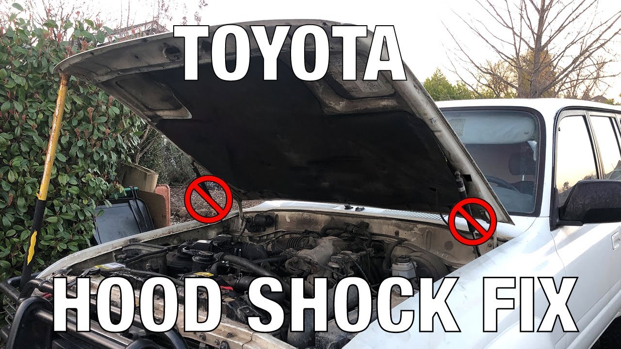 Hood Shock Replacement Toyota Land Cruiser FJ80 FZJ80 | How To - YouTube