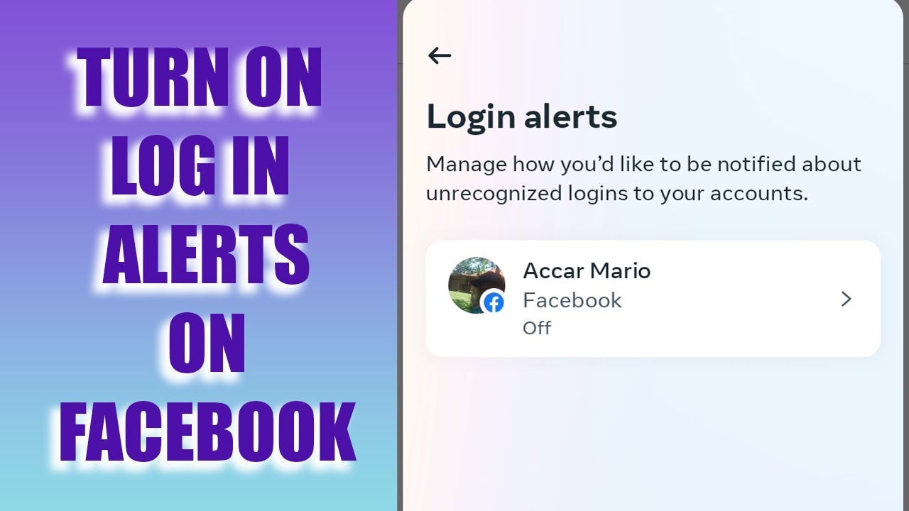 TURN ON LOGIN ALERTS(how to get notified about unrecognised logins to ...