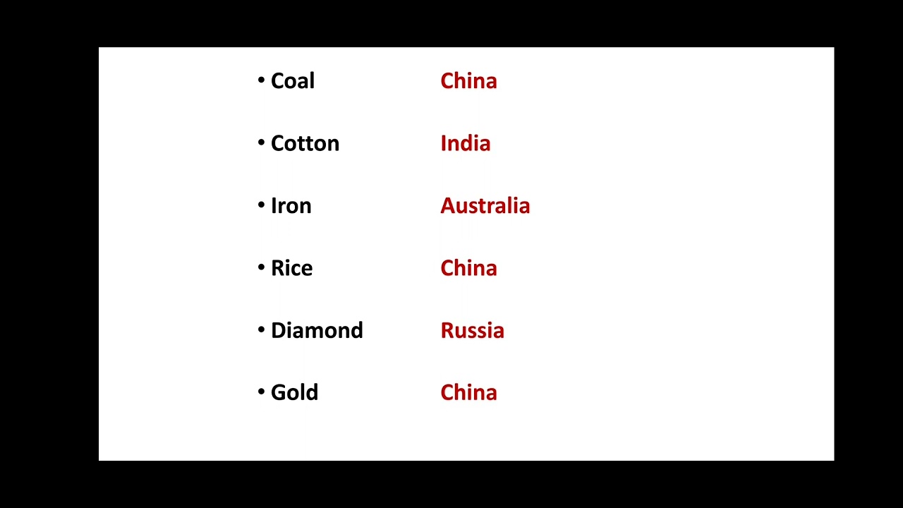 largest producer of the world - YouTube