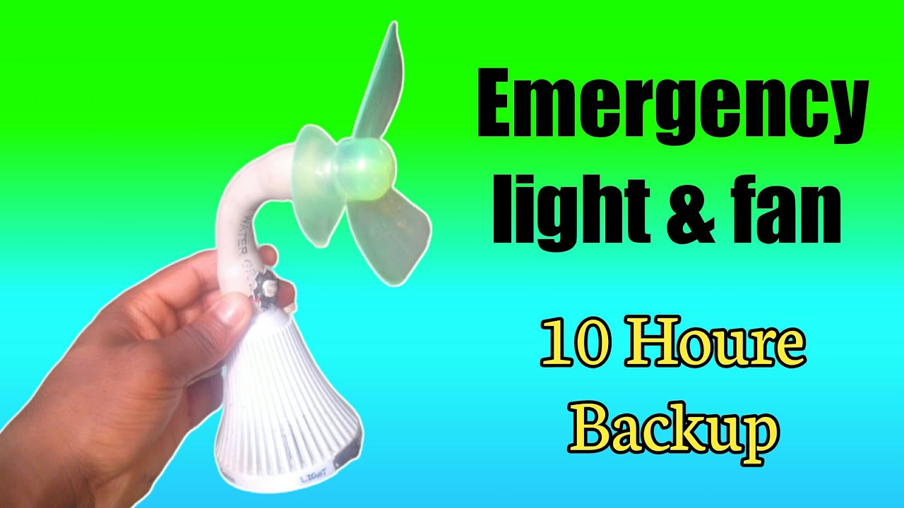 Emergency light & fan system 10 hour backup. - YouTube