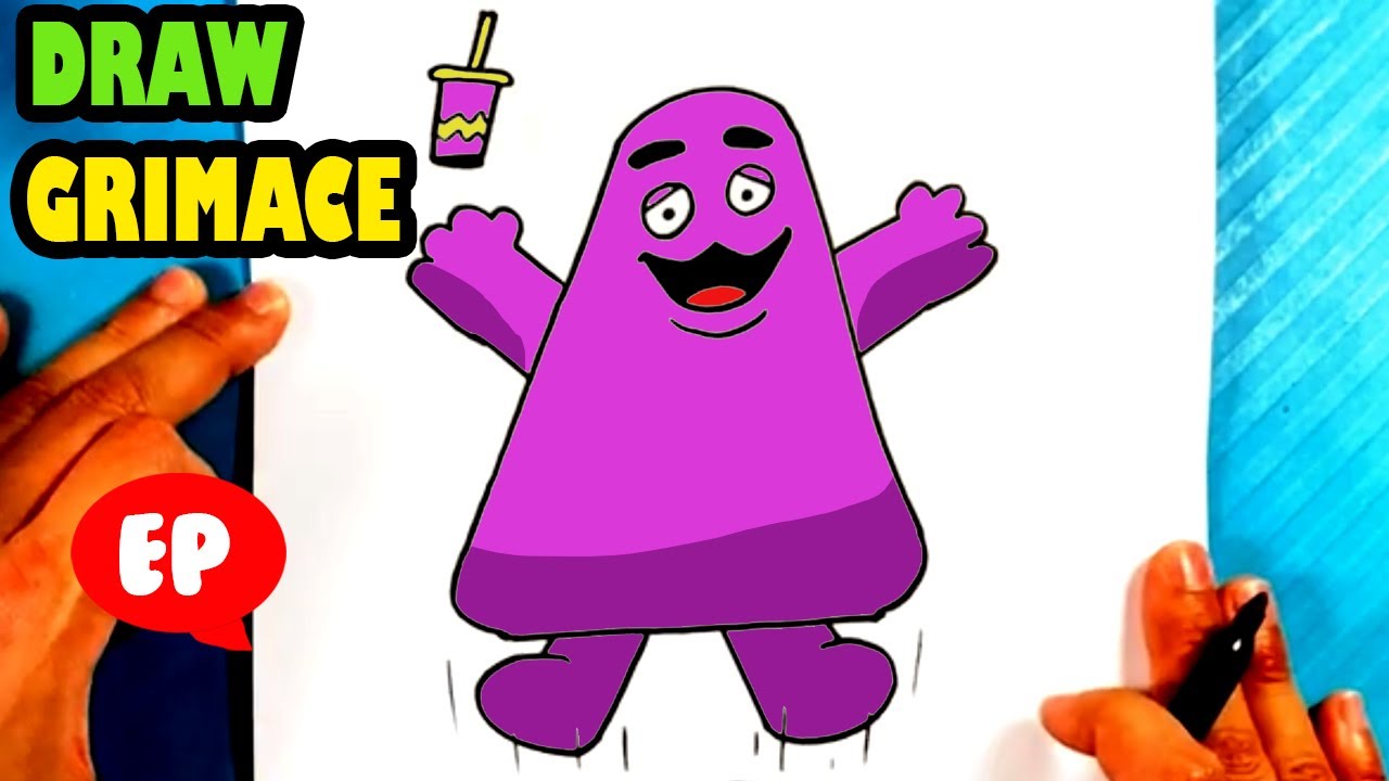 EASY How to Draw GRIMACE SHAKE - Jumping - YouTube