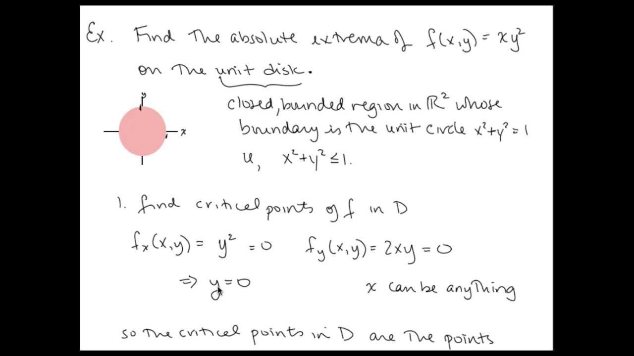 Calc III Lesson 19 Absolute Extrema.mp4 - YouTube