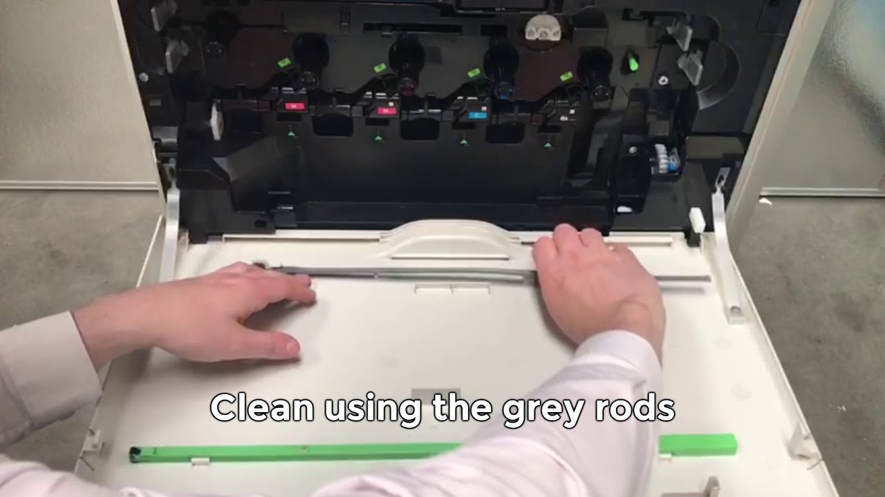 How To Use The Cleaning Rods - Sharp MFP - 00/01/10/11/14/40 - YouTube