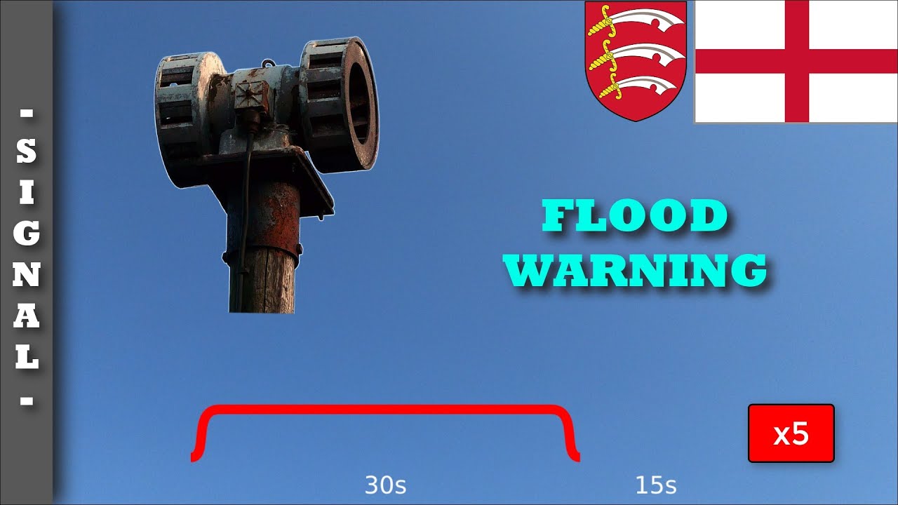 Siren signal "FLOOD WARNING" (England 🇬🇧 - Essex) | Carter 1H - YouTube