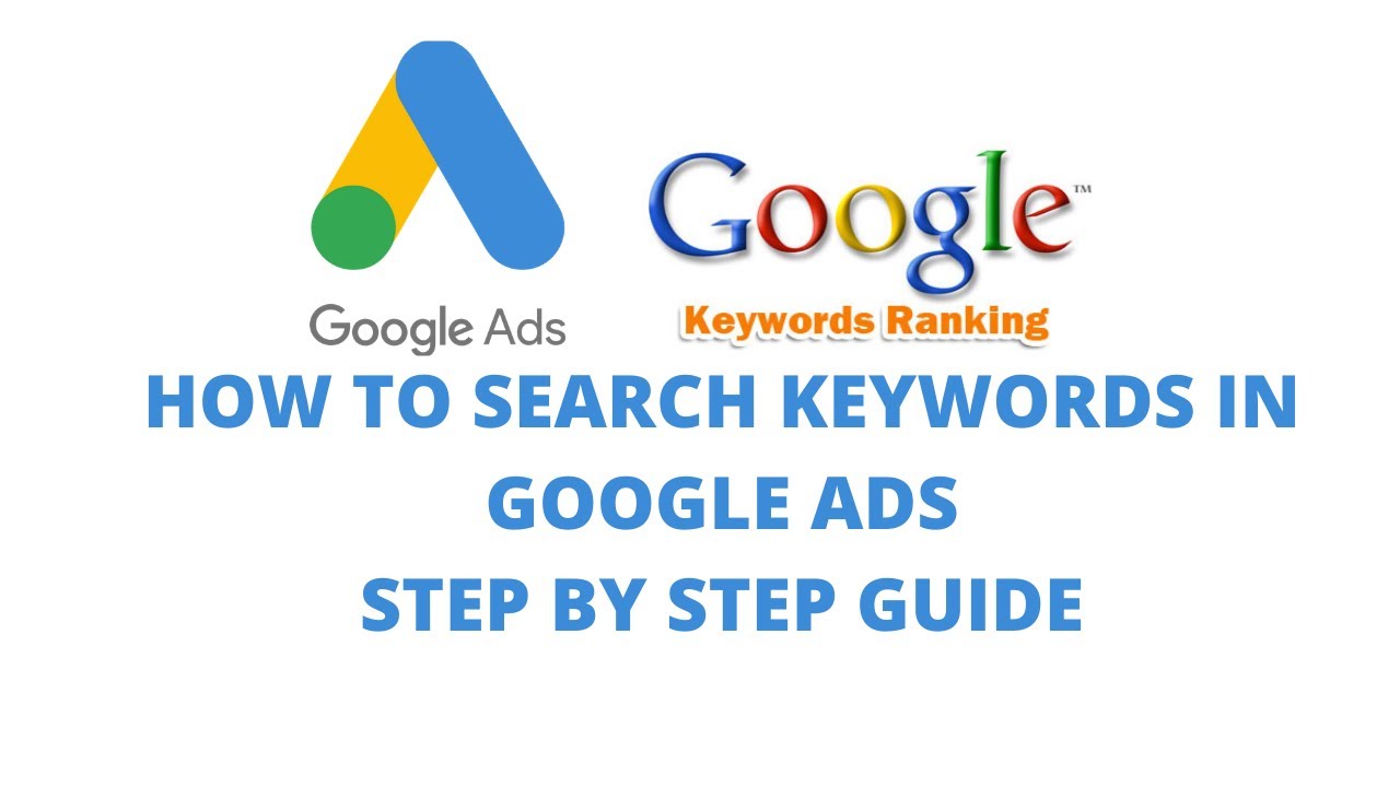 HOW TO SEARCH KEYWORDS IN KEYWORD PLANNER | GOOGLE ADS - YouTube