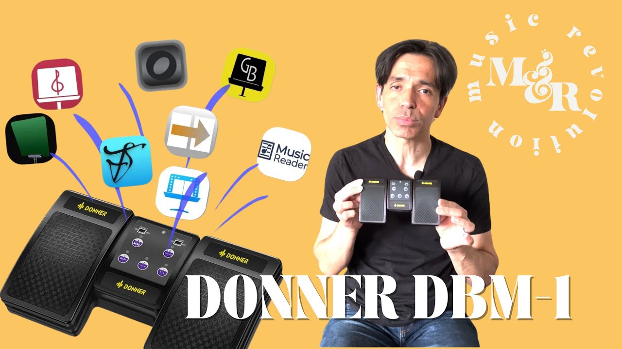 PEDAL DE CAMBIO DE PAGINA INALAMBRICO DONNER DBM-1 - YouTube