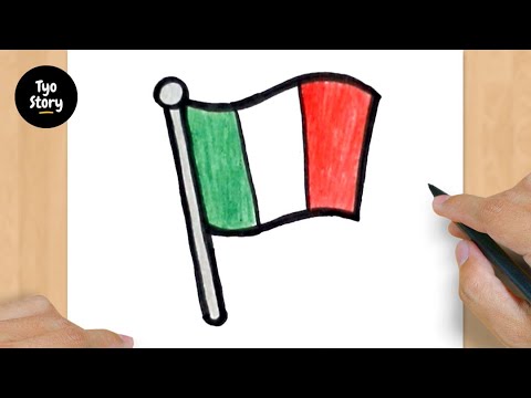 #227 How to Draw the National Flag of Italy - Easy Drawing Tutorial ...