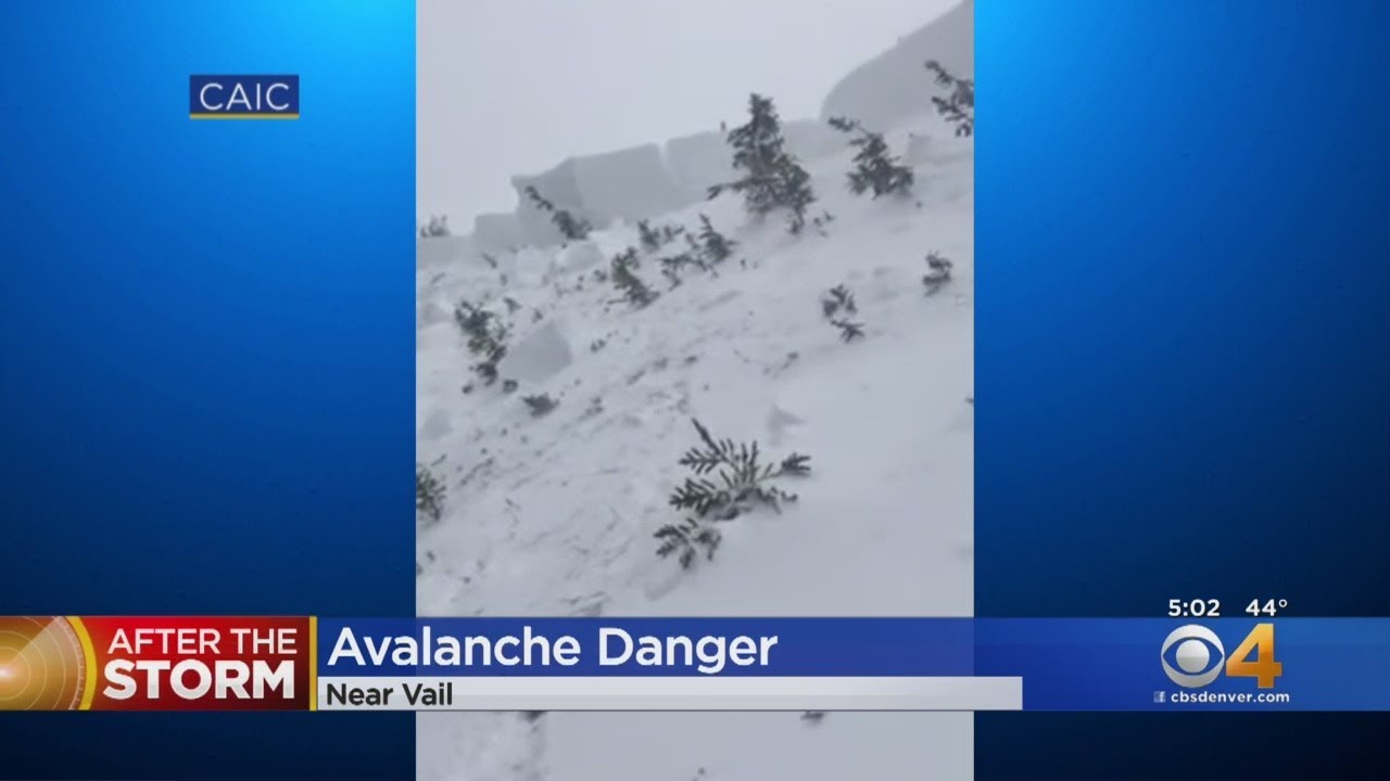 Avalanche Triggered Near Vail Chutes - YouTube