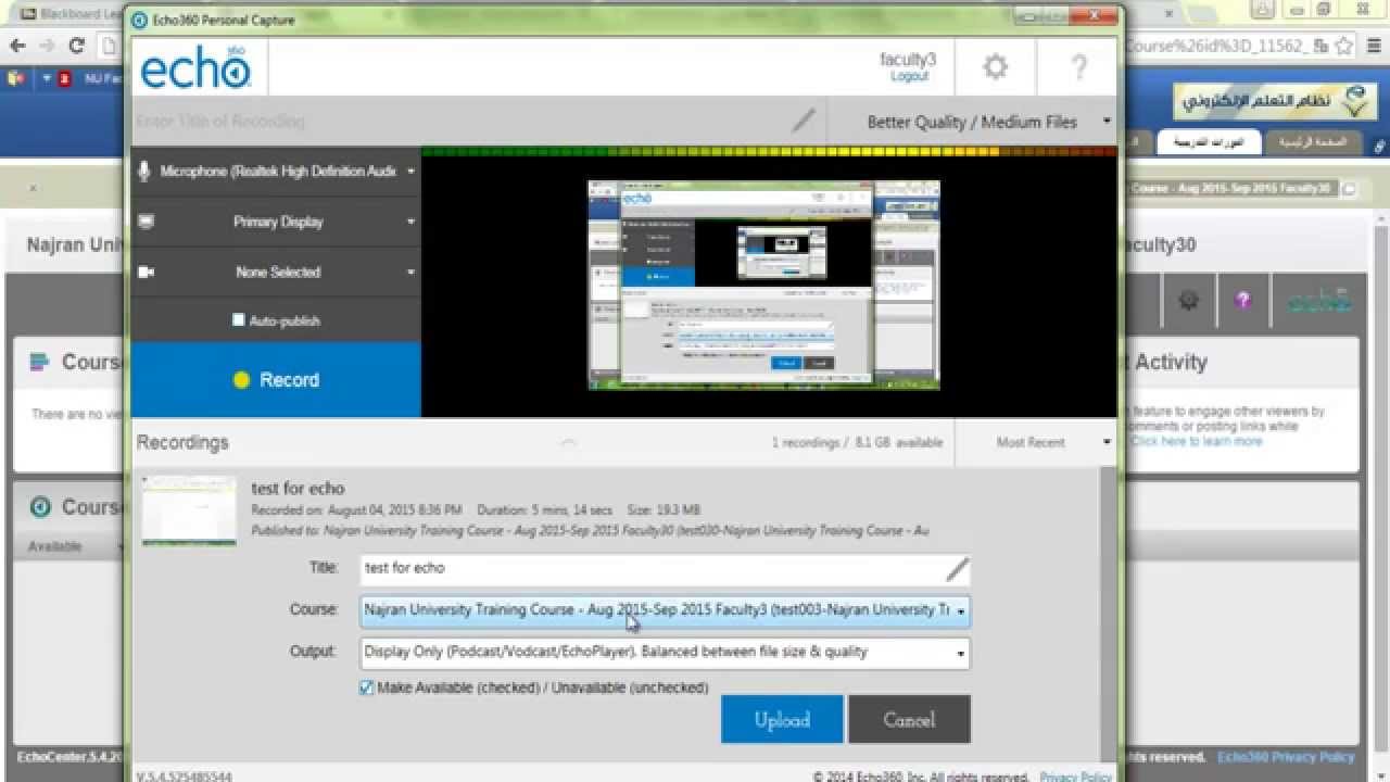Video 5 - echo360 training - YouTube