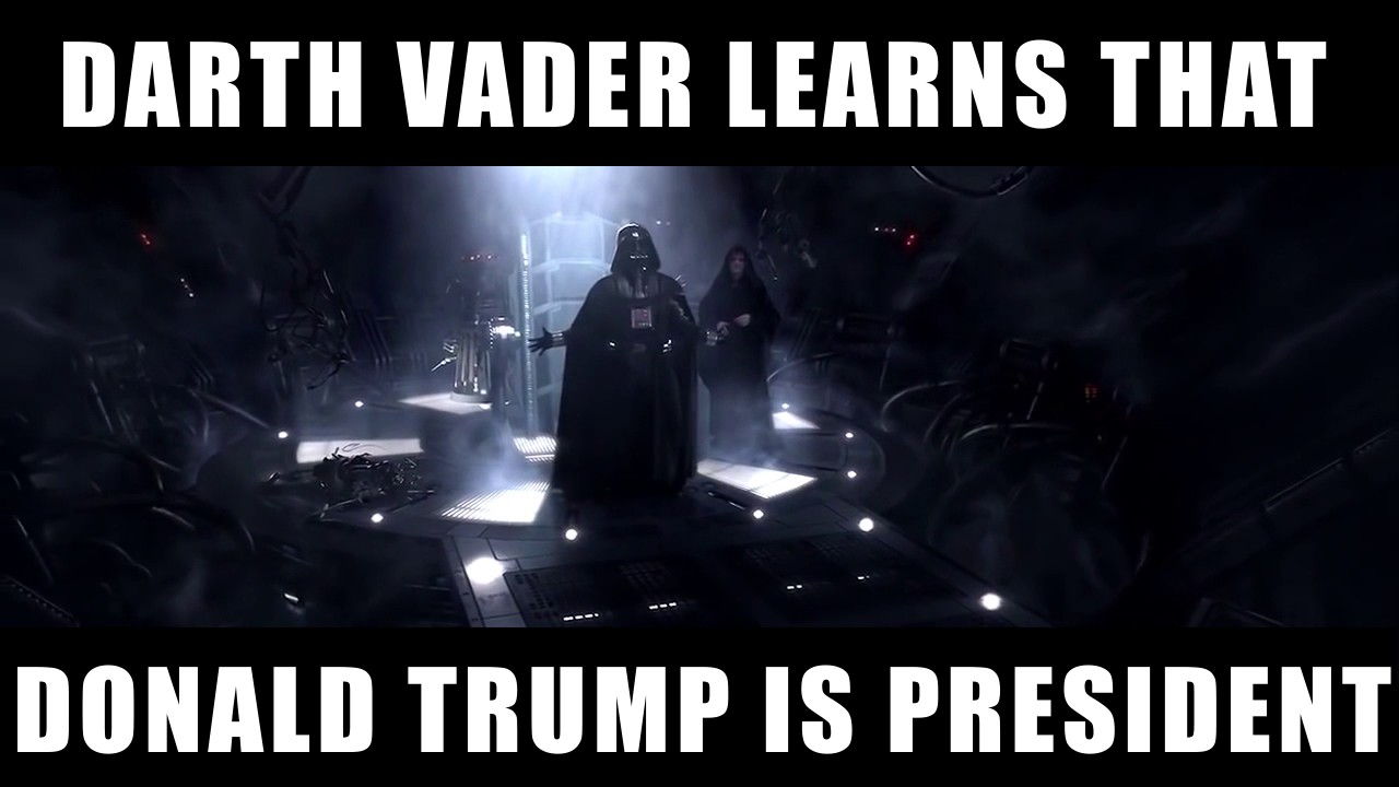 Darth Vader Learns that Donald Trump is President! - YouTube