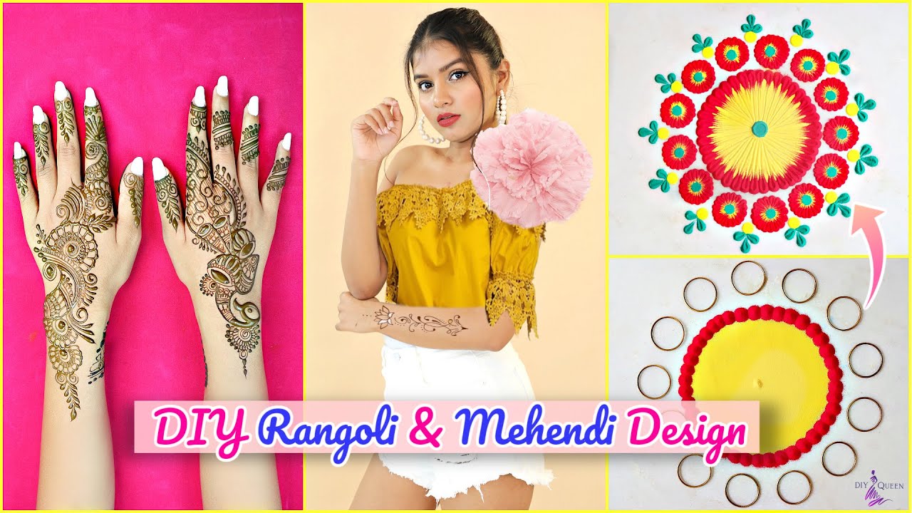WEDDING Special Mehendi & Rangoli Designs | Step By Step Tutorial ...