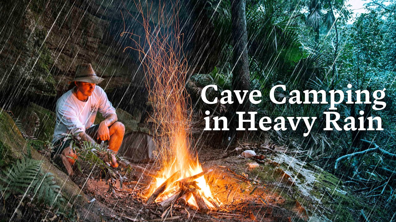 Cave Camping in HEAVY RAIN! 🌧 - YouTube