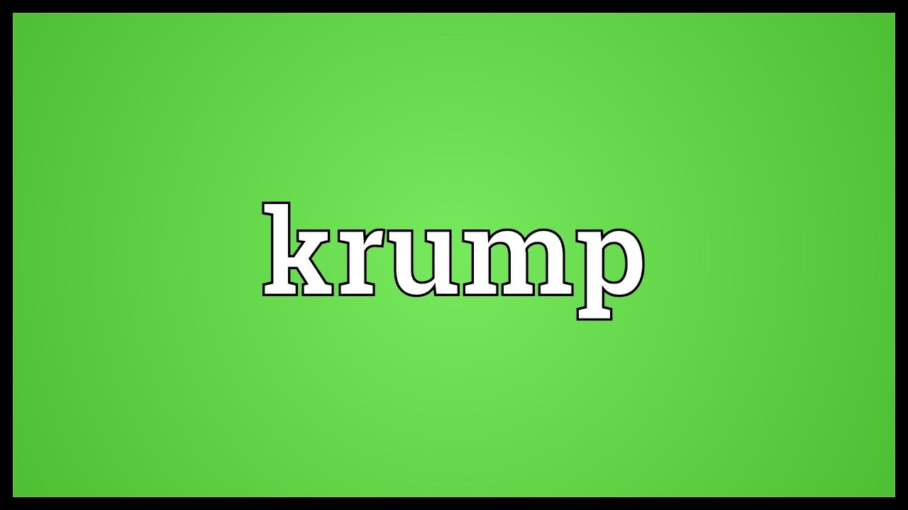 Krump Meaning - YouTube