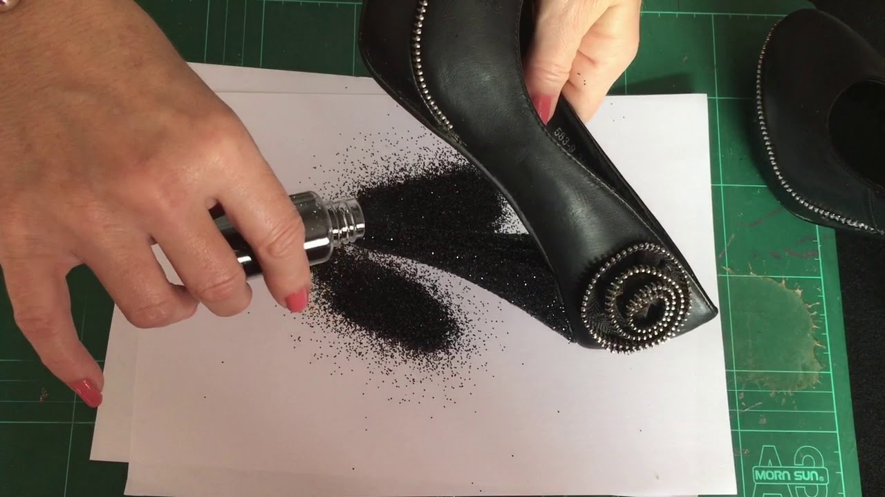 DIY: GLITTER UP SCUFFED STILETTO HEELS - YouTube