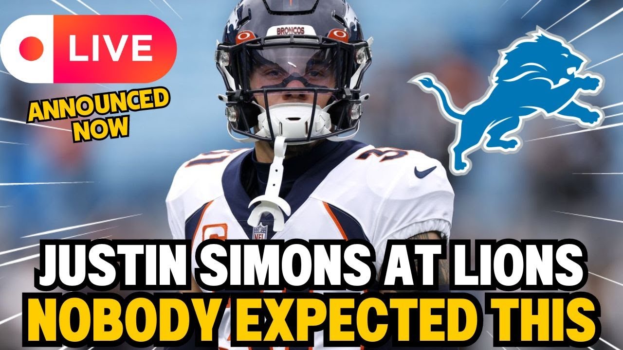BREAKING NEWS! JUSTIN SIMONS SIGNED WITH THE LIONS?! NFL NEWS! LIONS ...